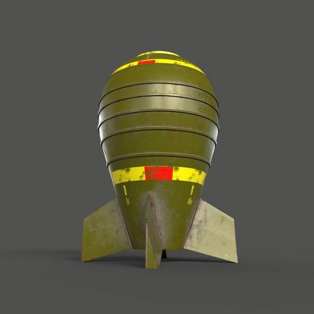 Nuclear bomb 3D Model in Projectiles 3DExport