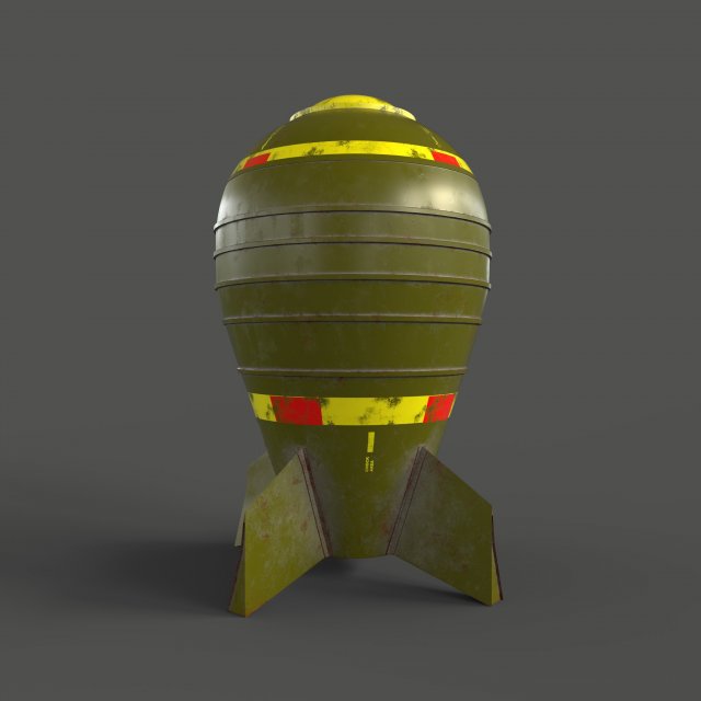 Nuclear bomb 3D Model in Projectiles 3DExport