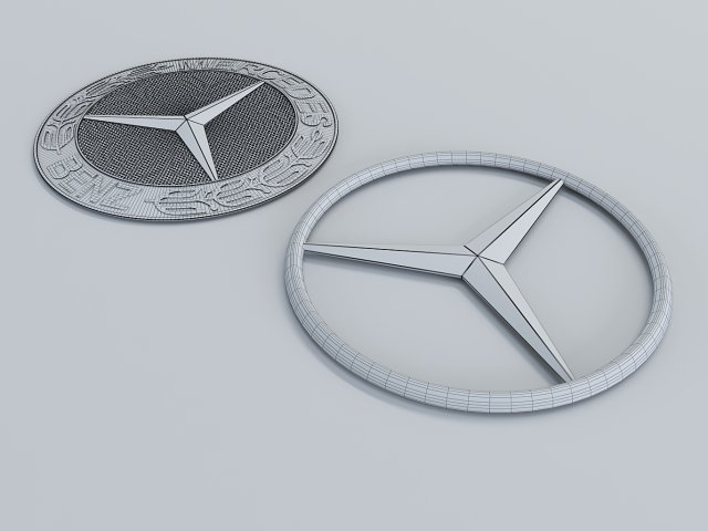 mercedes benz logo 3D Model in Parts of auto 3DExport
