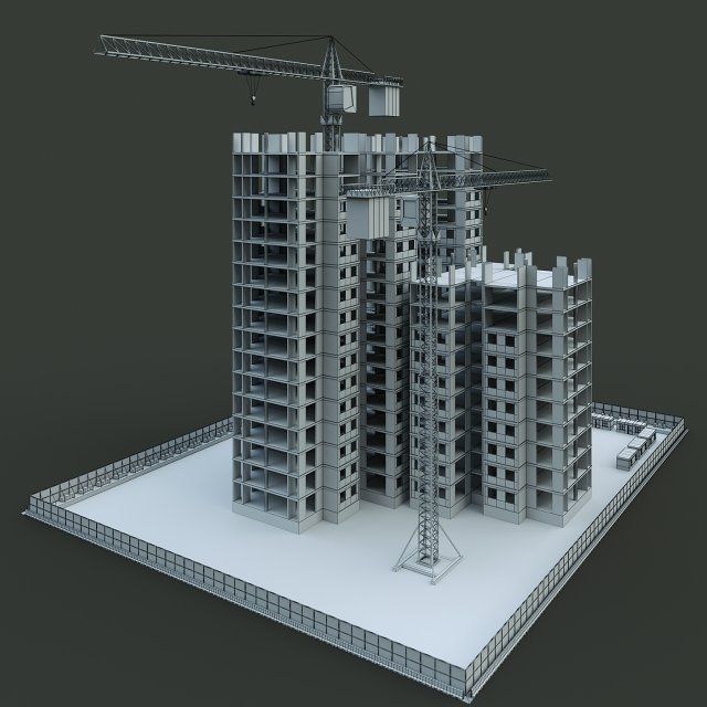 construction 3D Model in Buildings 3DExport