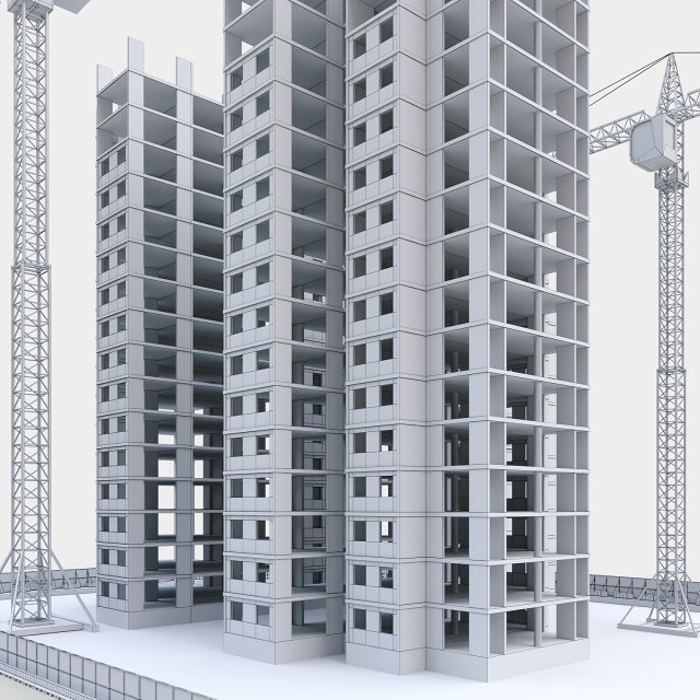 construction 3D Model in Buildings 3DExport