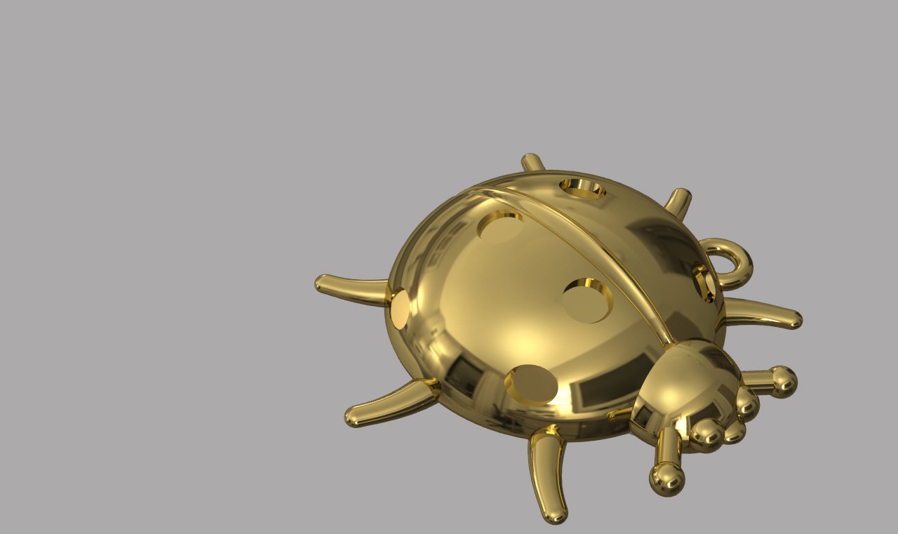 ladybug 3D Print Models in Pendants 3DExport