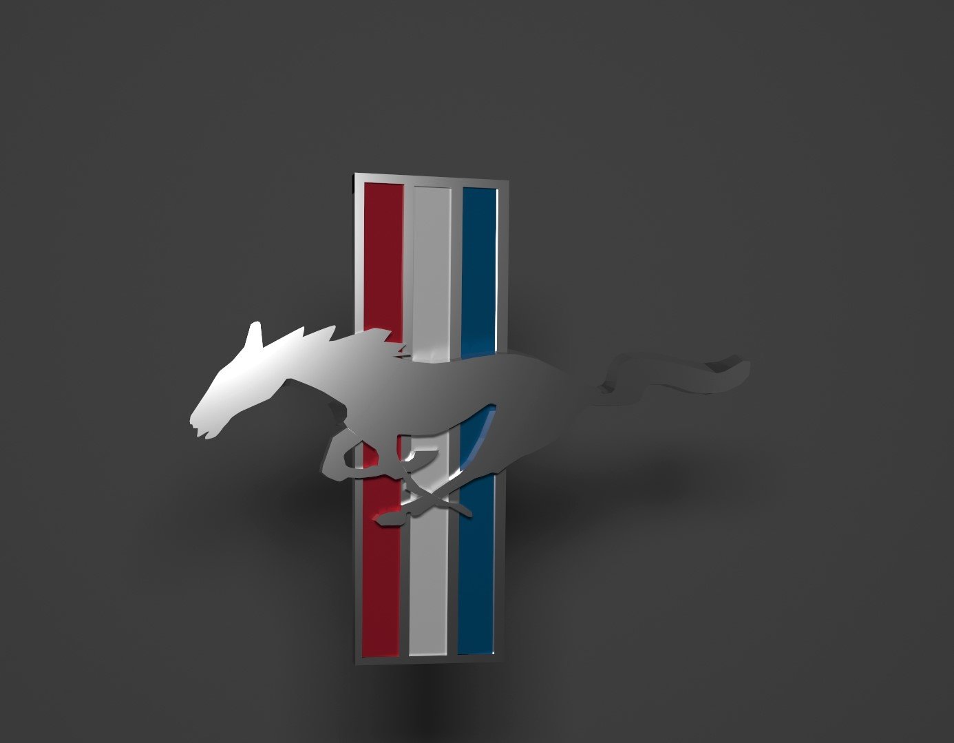 MUSTANG 3D logo emblem 3D Model in Parts of auto 3DExport