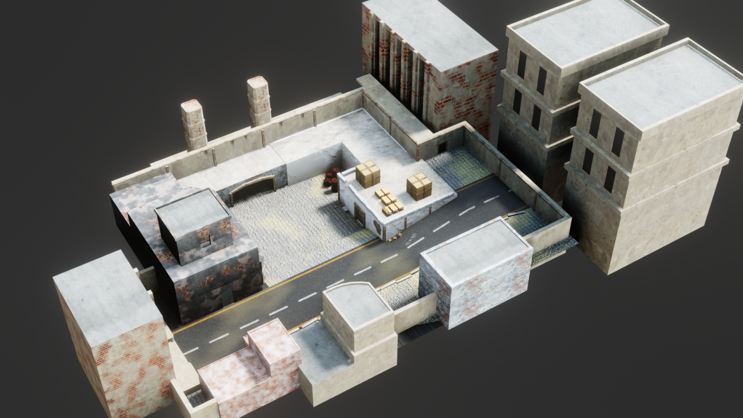 Simple Game Environment 3D Model in Environment 3DExport