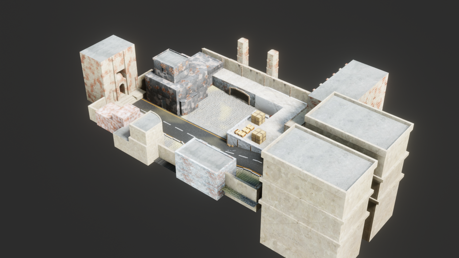 Simple Game Environment 3D Model in Environment 3DExport