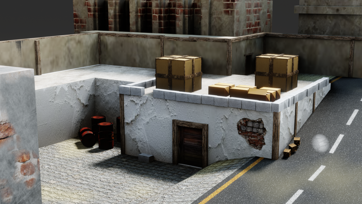 Simple Game Environment 3D Model in Environment 3DExport