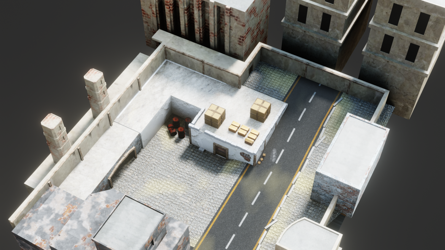 Simple Game Environment 3D Model in Environment 3DExport