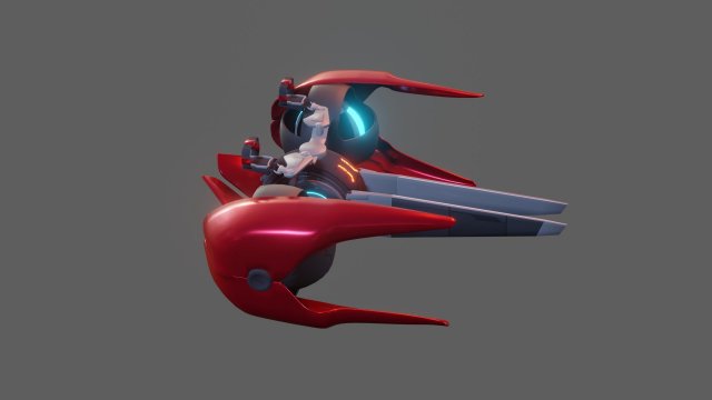sci-fi glider - low poly - game ready - pbr 3D Model in Fantasy ...