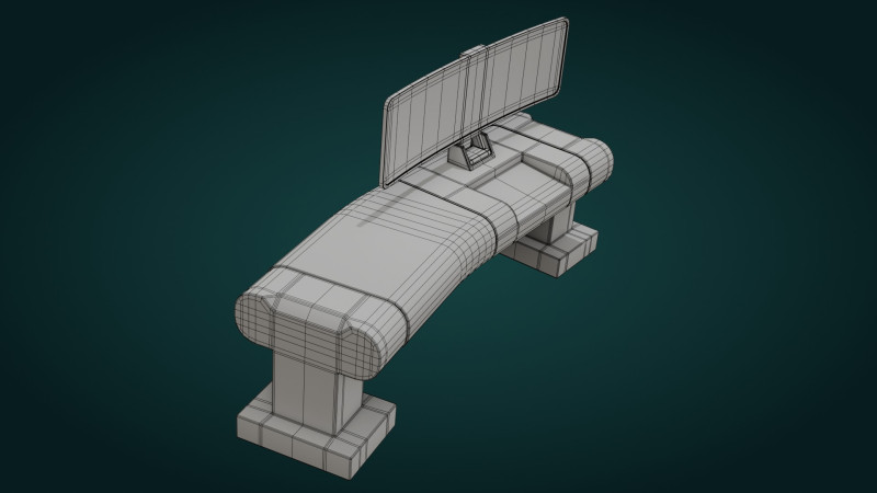 Sci-Fi Workspace - Low Poly - Game Ready - PBR 3D Model in Other 3DExport