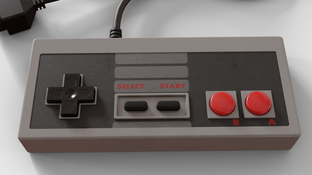 nes controller 3D Model in Video 3DExport
