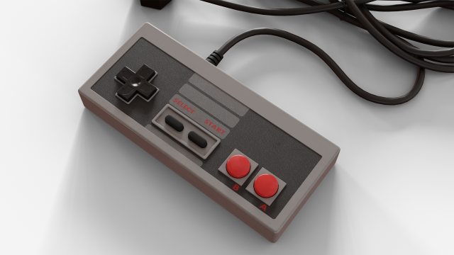nes controller 3D Model in Video 3DExport