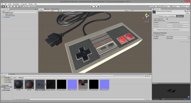 nes controller 3D Model in Video 3DExport