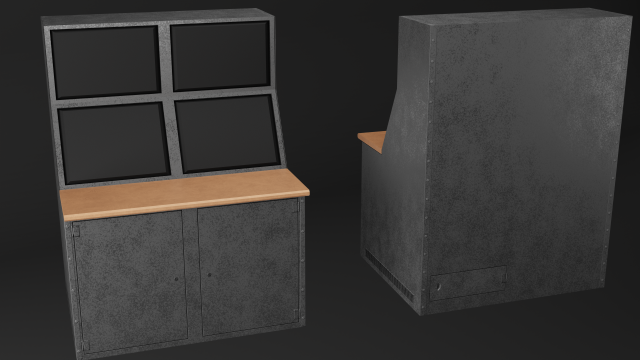 Computer terminal and Devices 3D Model in Computer 3DExport