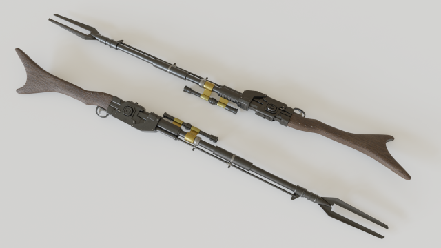the mandalorian amban phase-pulse rifle 3D 모델 in 공상 과학 3DExport