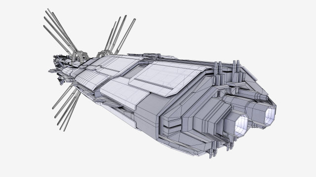 scifi alien ship 3D Model in Fantasy Spacecraft 3DExport