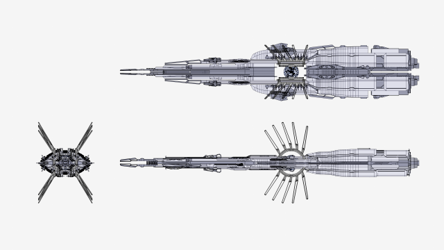 scifi alien ship 3D Model in Fantasy Spacecraft 3DExport