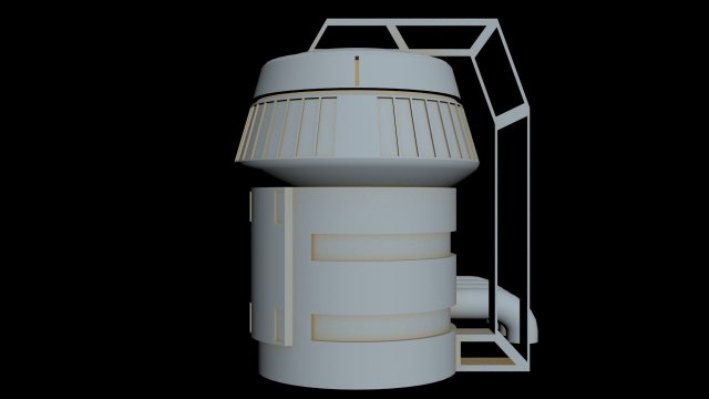 starship detail 2 3D Model in Fantasy Spacecraft 3DExport