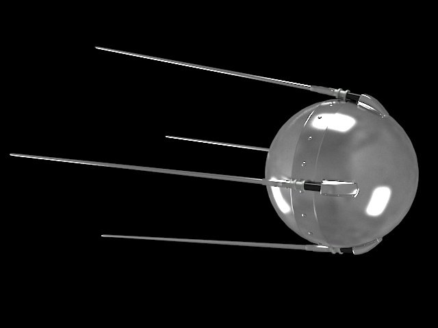 satellite sputnik 3D Model in Real Spacecraft 3DExport