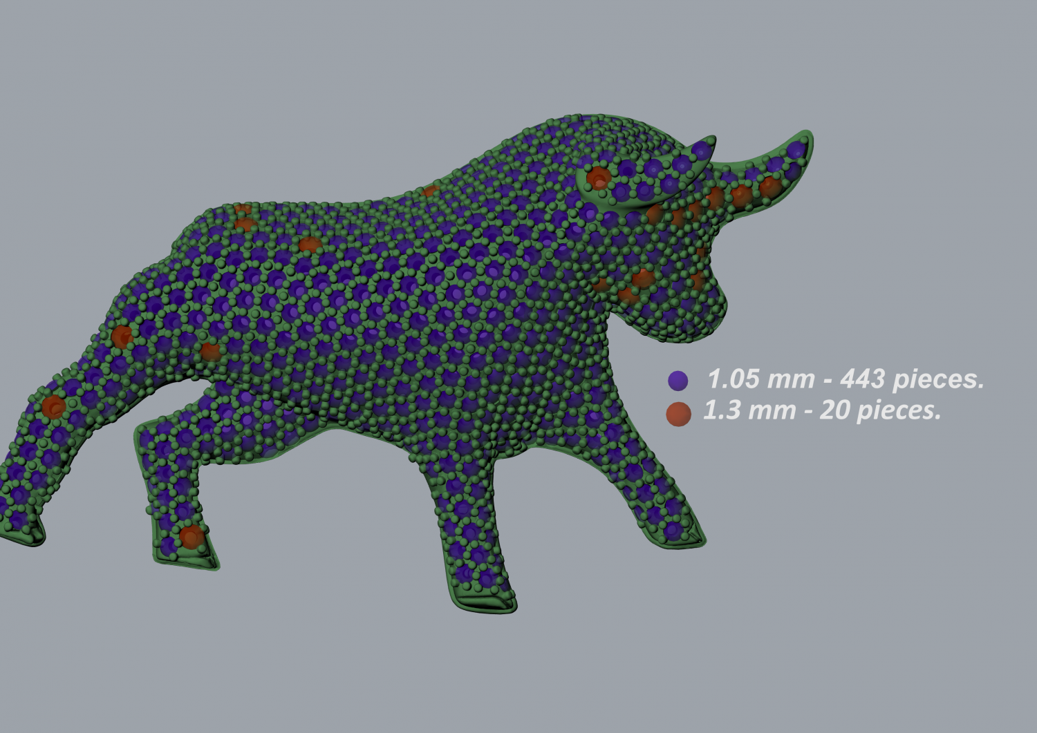 Churm bull pendant or brooch 3D print model 3D Model in Brooches 3DExport