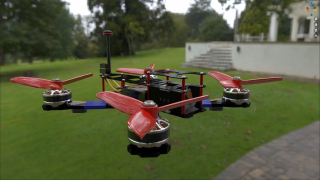 Drone Quadcopter 3D Model in Drone / Copter 3DExport