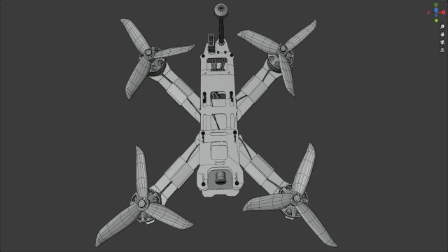 Drone Quadcopter 3D Model in Drone / Copter 3DExport