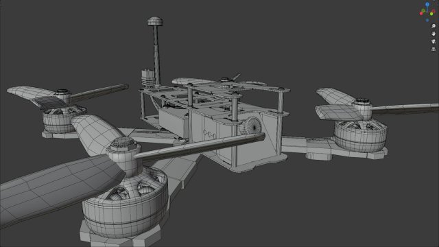 Drone Quadcopter 3D Model in Drone / Copter 3DExport