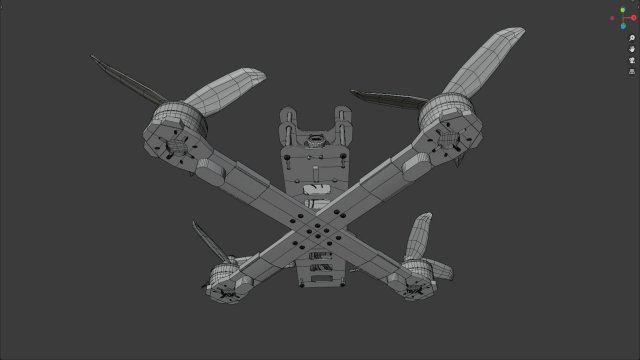 Drone Quadcopter 3D Model in Drone / Copter 3DExport