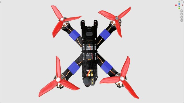 Drone Quadcopter 3D Model in Drone / Copter 3DExport