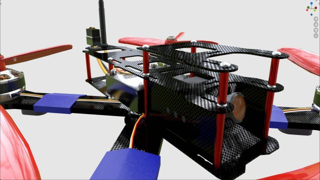 Drone Quadcopter 3D Model in Drone / Copter 3DExport