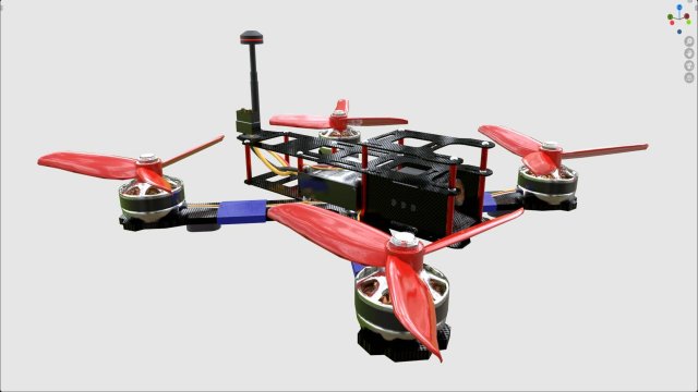 Drone Quadcopter 3D Model in Drone / Copter 3DExport