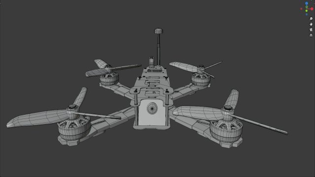 Drone Quadcopter 3D Model in Drone / Copter 3DExport