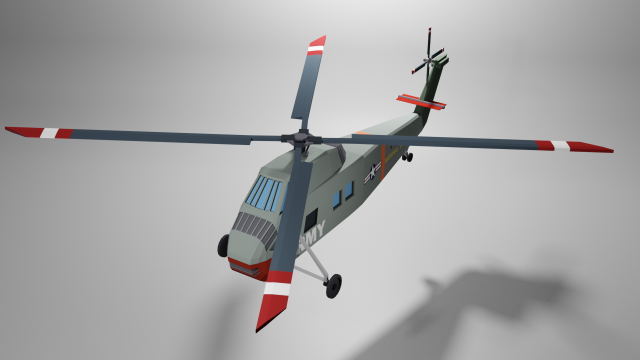 sikorsky h-34 3D Model in Helicopter 3DExport
