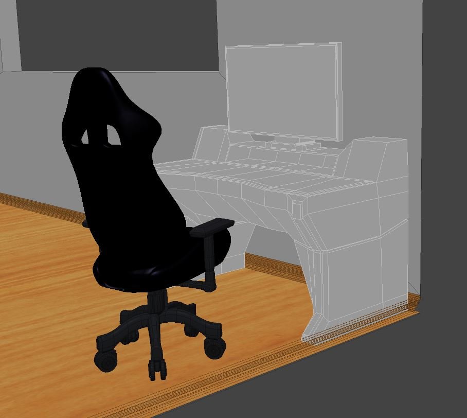 Sci fi desk 3D Model in Desk 3DExport