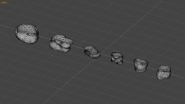 Short Flat Rocks - Base 3D Model in Landscapes 3DExport