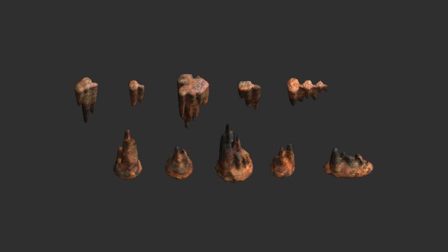 Cave Rock Pack 1 - Rust 3D Model in Landscapes 3DExport