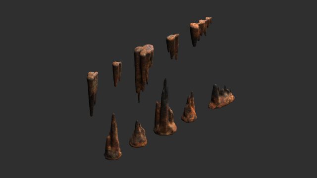 Cave Rock Pack 1 - Rust 3D Model in Landscapes 3DExport