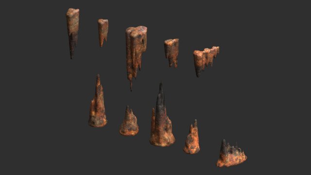 Cave Rock Pack 1 - Rust 3D Model in Landscapes 3DExport