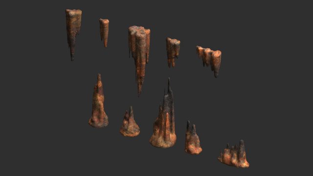 Cave Rock Pack 1 - Rust 3D Model in Landscapes 3DExport