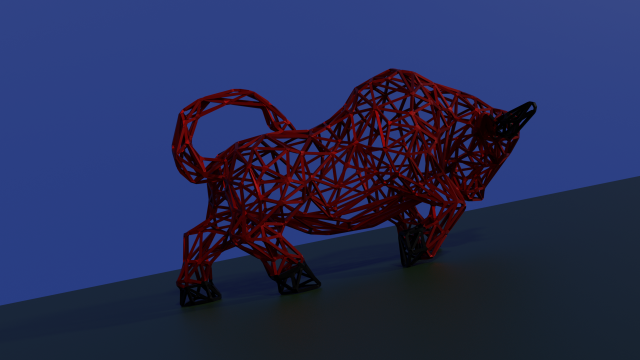 low poly bull 3D Model in Cow 3DExport
