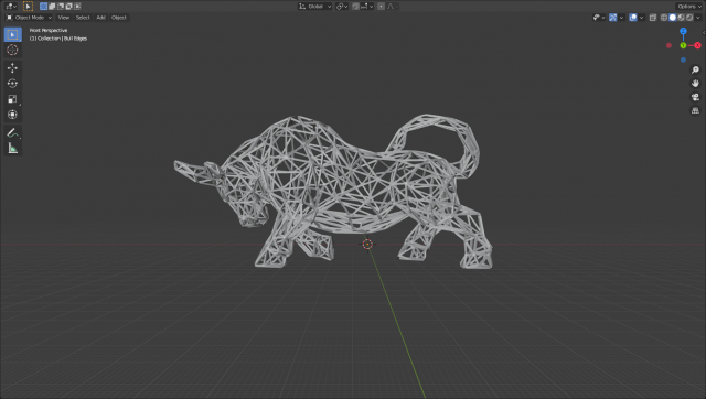low poly bull 3D Model in Cow 3DExport