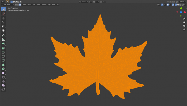maple leaf 3D Model in Small Plants 3DExport