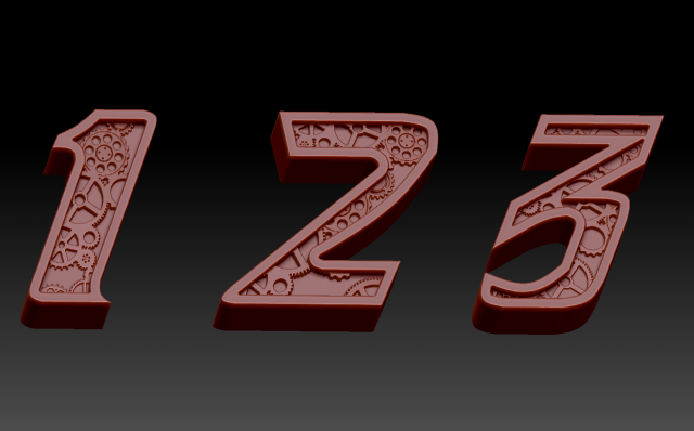 cyberpunk gears numbers 3D Model in Decoration 3DExport