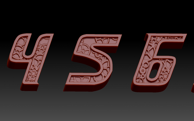 cyberpunk gears numbers 3D Model in Decoration 3DExport