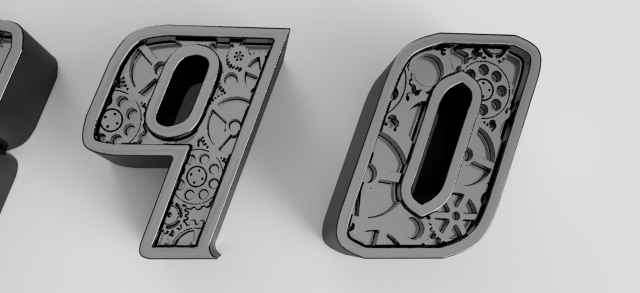 cyberpunk gears numbers 3D Model in Decoration 3DExport