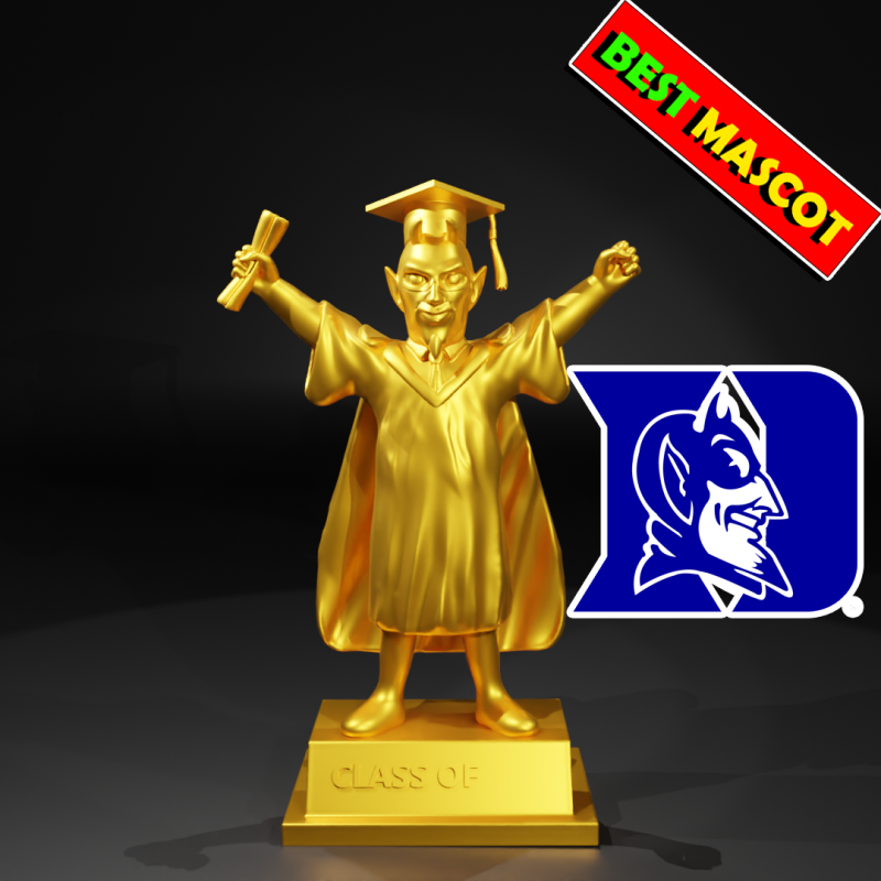 GRADUATION MASCOT DUKE UNIVERSITY - 3D PRINT 3D Print Model in ...