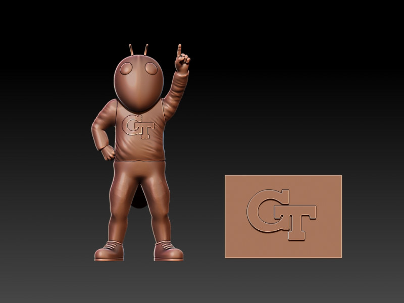 NCAA - BUZZ GEORGIA TECH YELLOW JACKETS MASCOT STATUE 3D Print Model in ...