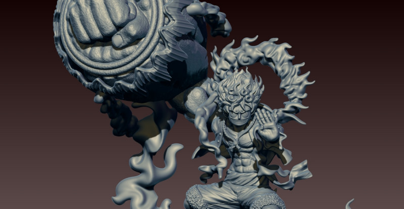 LUFFY NIKA - GEAR 5 - ONE PIECE - SPLIT PART - 3D PRINT MODEL 3D Print ...