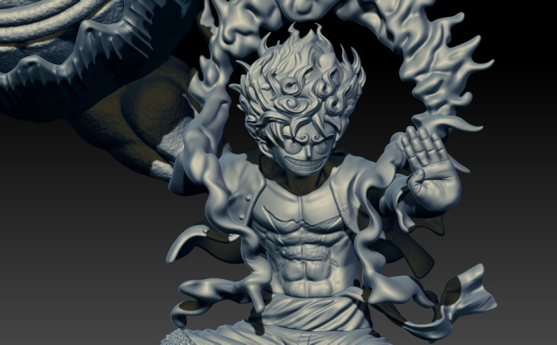 LUFFY NIKA - GEAR 5 - ONE PIECE - SPLIT PART - 3D PRINT MODEL 3D Print ...