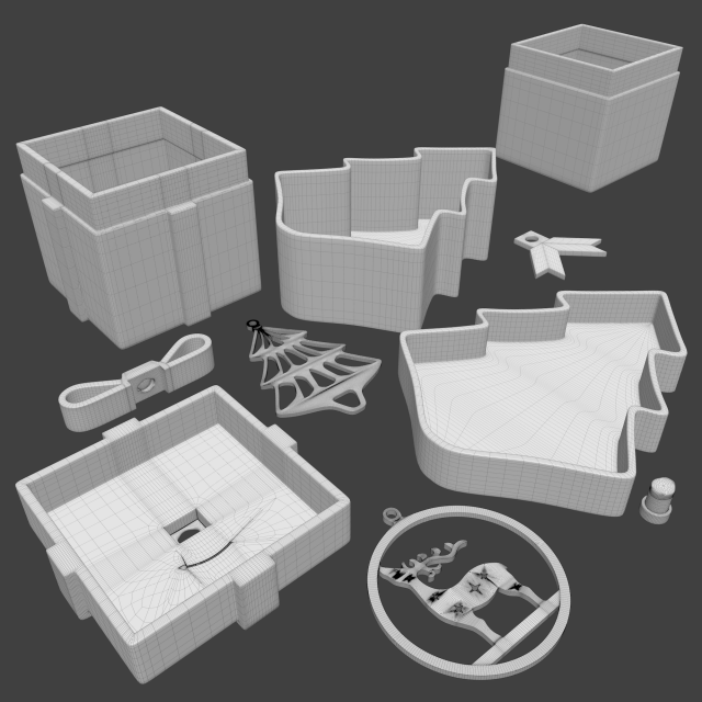 Christmas gift wrap Free 3D Print Model in Other 3DExport