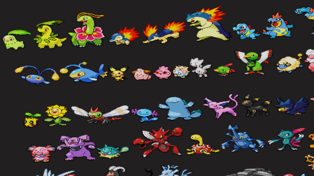 pokemon sprite voxel 2 gen 3D Model in Monster 3DExport